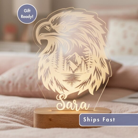 LED Expression | Accents | Custom Eagle Night Light Personalized Led ...
